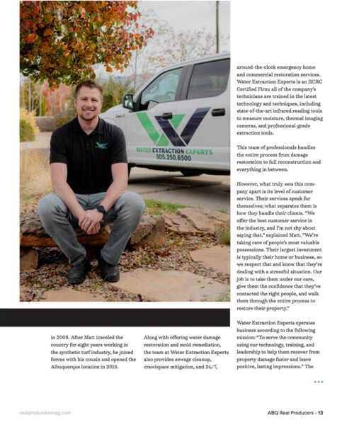 Water Extraction Experts Featured in Real Producers Spotlight - Water ...